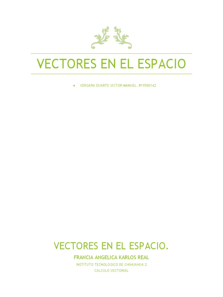 Vectores en El Espacio Ai | PDF | Vector Euclidiano | Geometria plana)