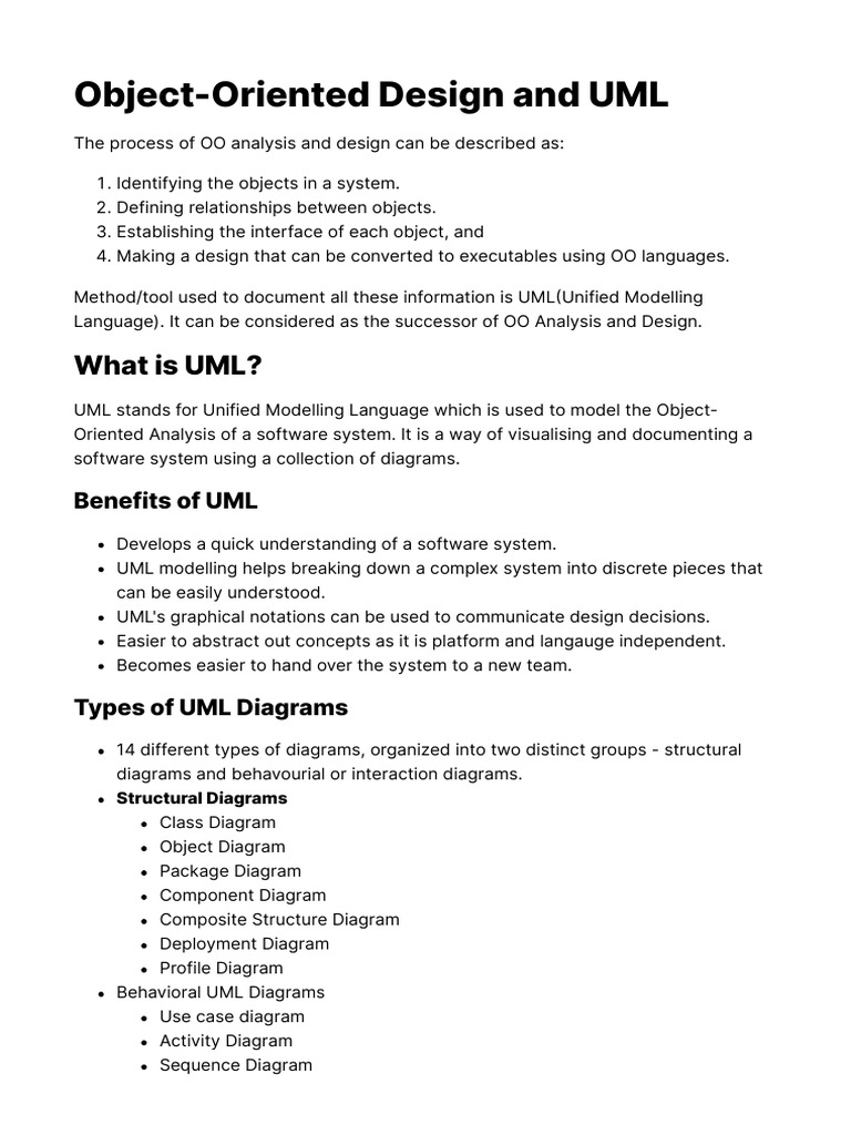 OO Analysis and Design and UML | PDF | Use Case | Unified Modeling Language