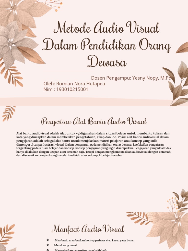 Metode Audio Visual | PDF