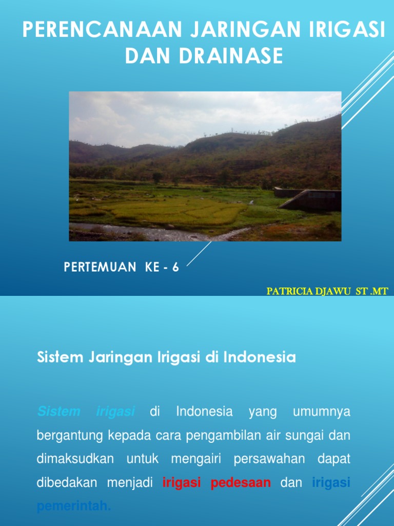 Tm.06 Perencanaan Irigasi Dan Drainase | PDF