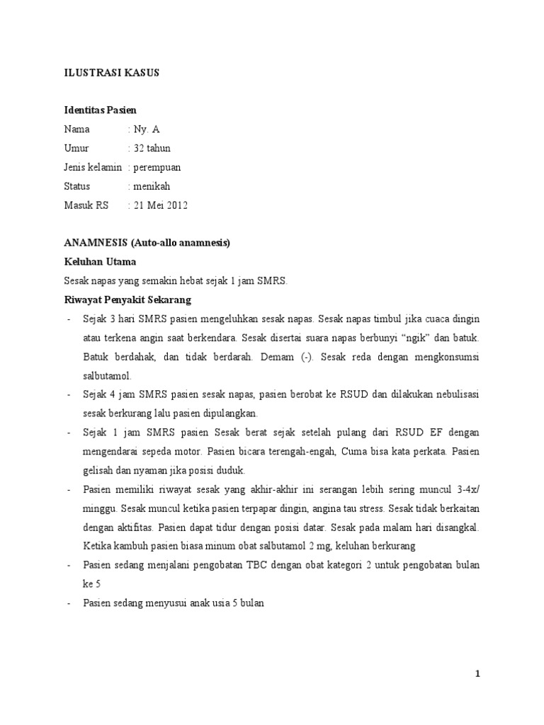 Laporan Kasus Asma Bronkial | PDF