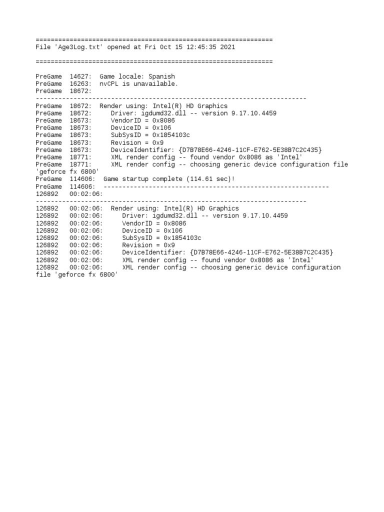 Age 3 Log | PDF