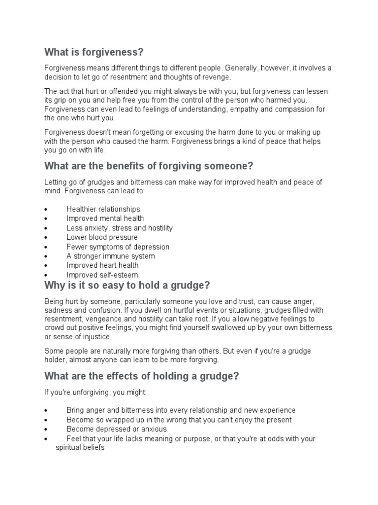 What Is Forgiveness | PDF | Forgiveness | Behavioural Sciences