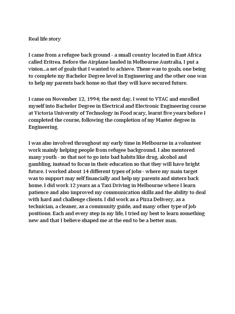 real-life-story-pdf