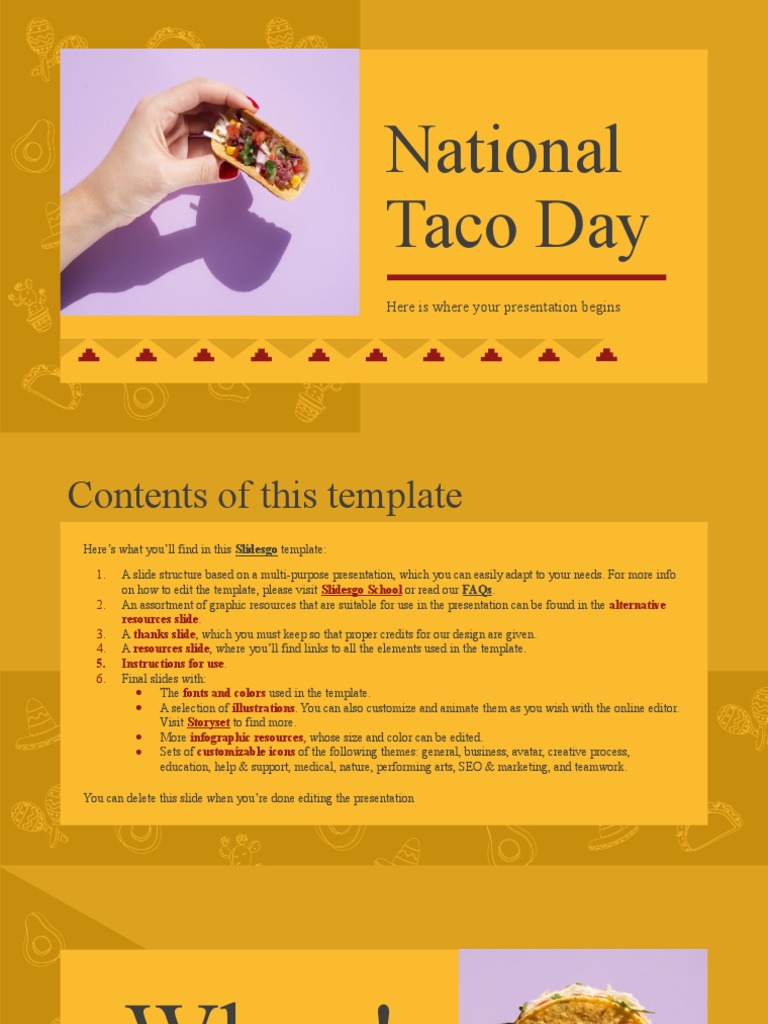 National Taco Day: Here Is Where Your Presentation Begins | PDF ...