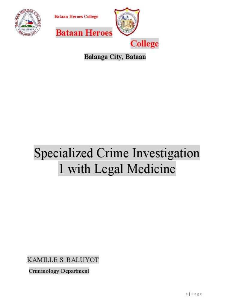 CDI 2 Module 2 | PDF | Crime Scene | Forensic Science