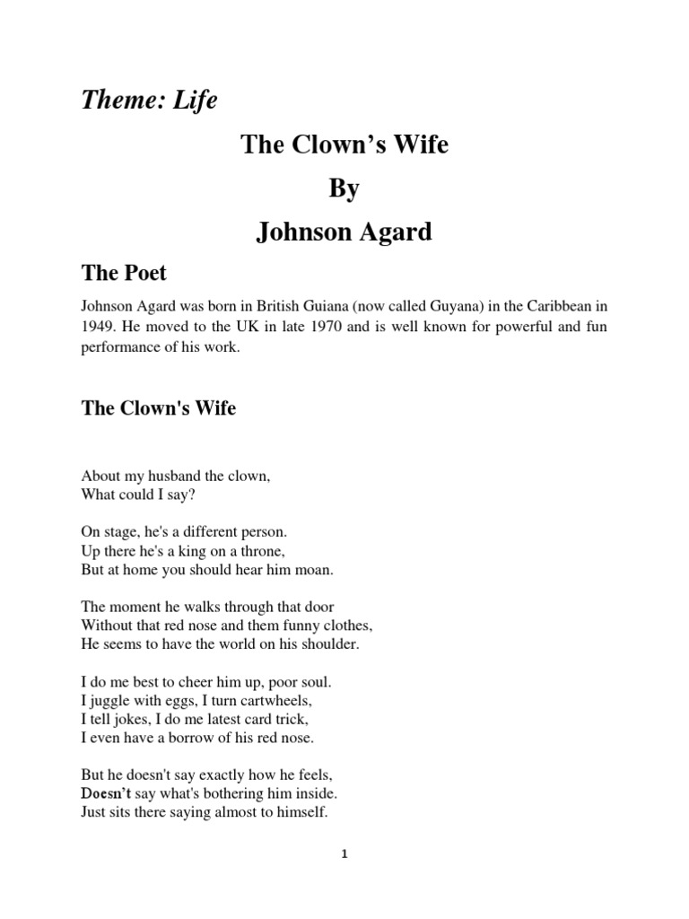 The Inner Struggles of a Clown: Insights into the Poem 'The Clown's ...