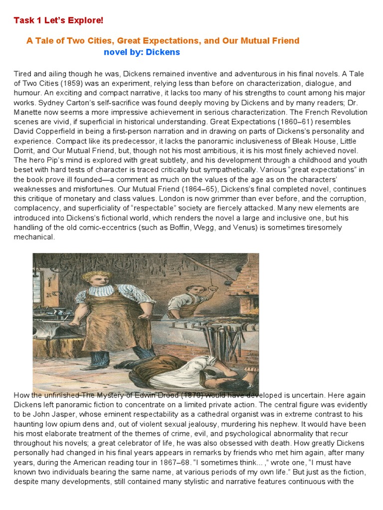 A Tale of Two Cities, Great Expectations, and Our Mutual Friend | PDF ...