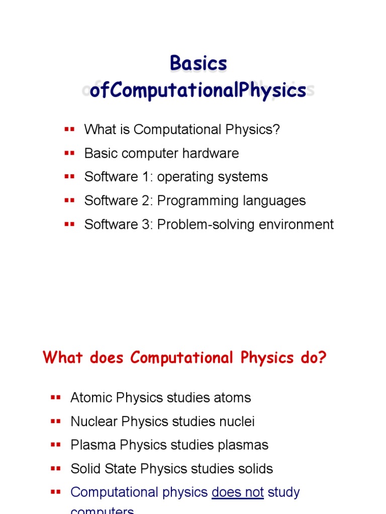 Computational Physics 1 | PDF | Operating System | Numerical Analysis
