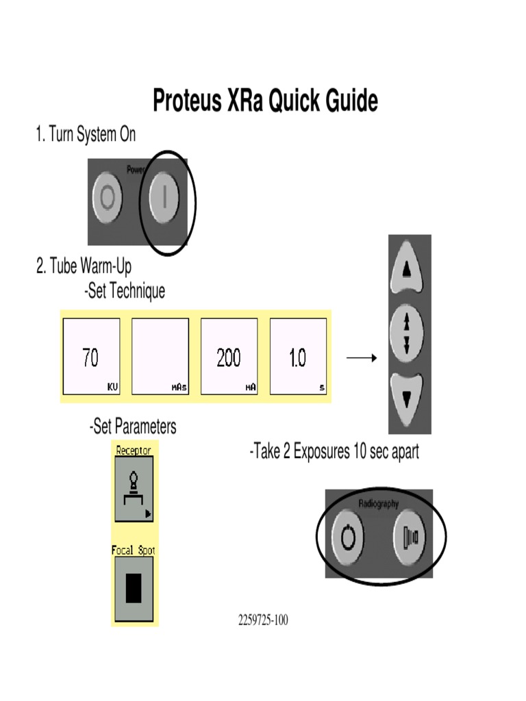 Proteus Xra Quick Guide: 1. Turn System On | PDF | Technology & Engineering
