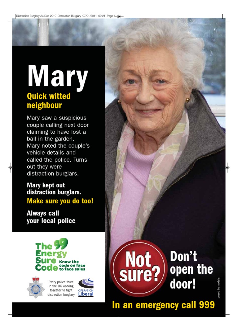 Distraction Burglary Posters | PDF | Burglary | Crime & Violence