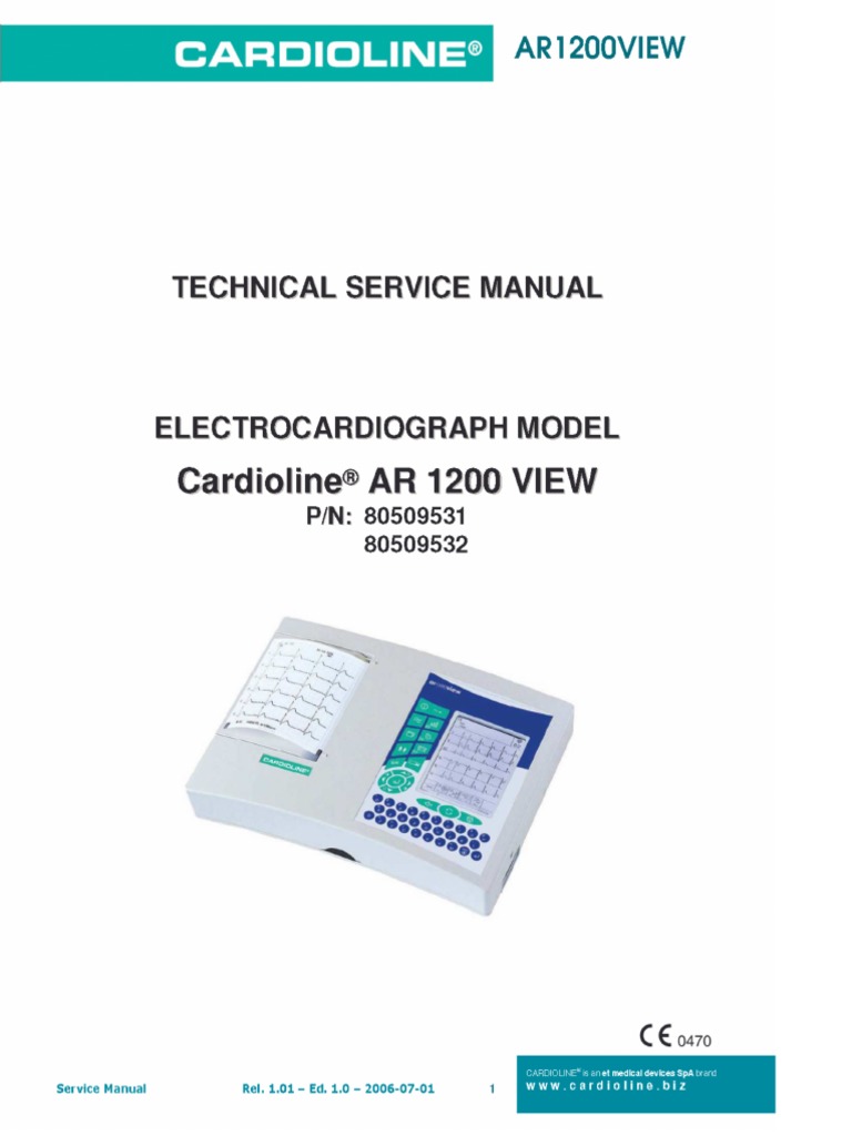 CARDIOLINE AR1200VIEW - Eng - 1-01 - 2006-07-02 - ECG Device AR 1200 ...
