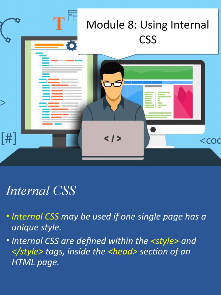 Module 8 Using Internal CSS | PDF | Html Element | Html