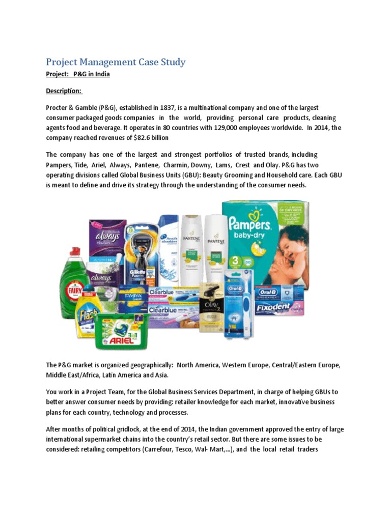 Project Case - Study 1 | PDF | Procter & Gamble | Project Management