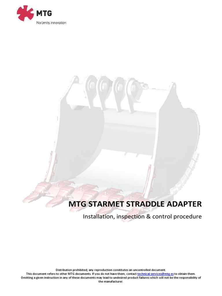 MTG Starmet Straddle Adapter Guide | PDF | Welding | Construction