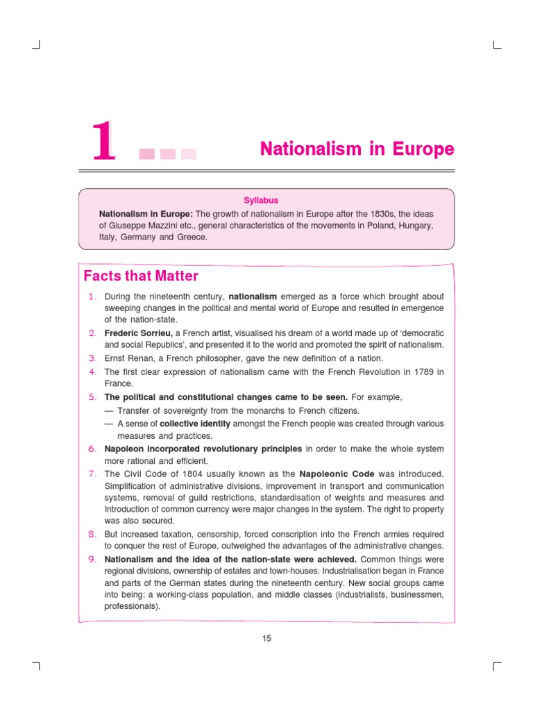 Nationalism in Europe | PDF | German Empire | Prussia