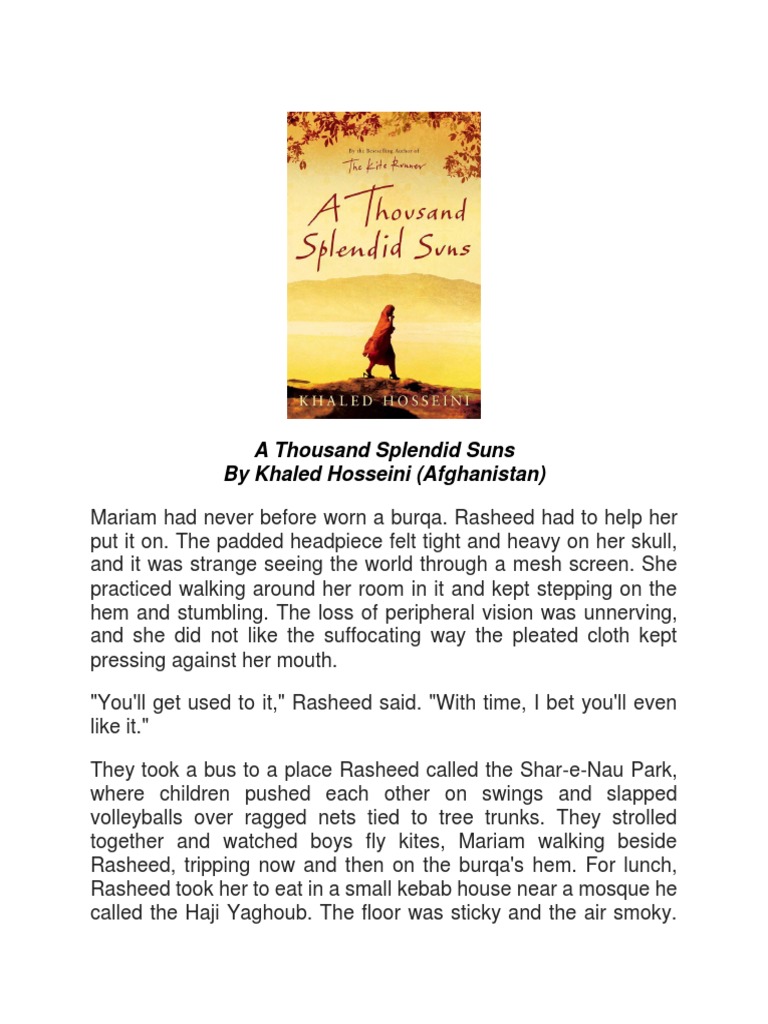A Thousand Splendid Suns | PDF