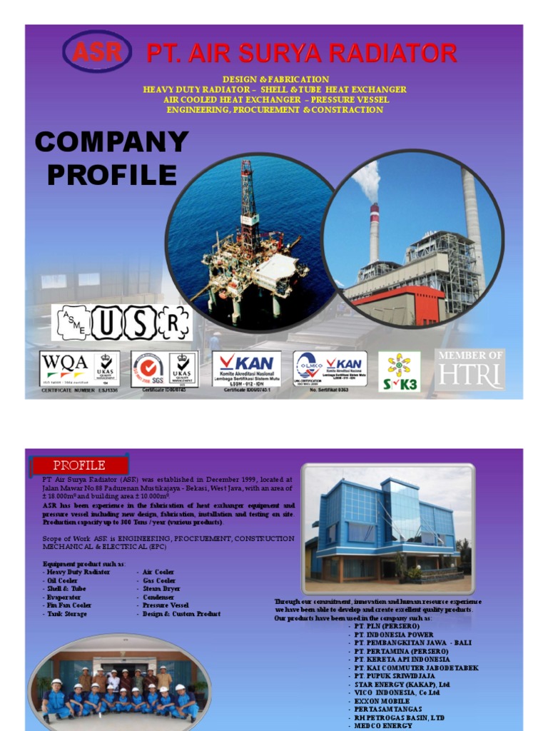 Company Profile Asr-2021 (Oil & Gas) | PDF | Heat Exchanger | Pipe ...