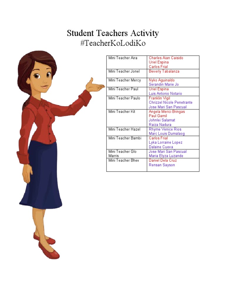 Student Teachers Activity 2021 | PDF | Science & Mathematics