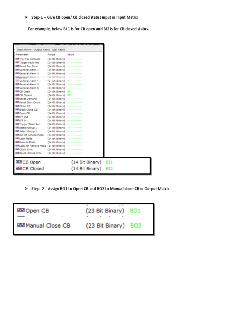 Procedure To Execute CB Open-Close From Front Keypad Buttons 0f 7SR10 ...