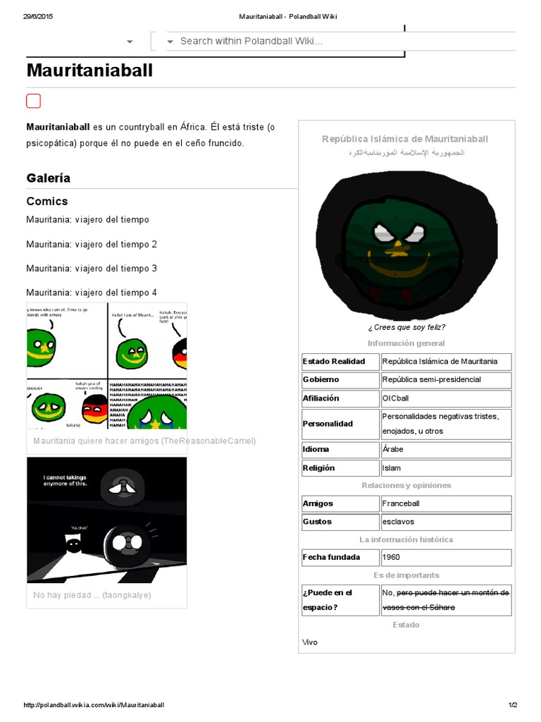 Mauritaniaball - Polandball Wiki | PDF | Mauritania