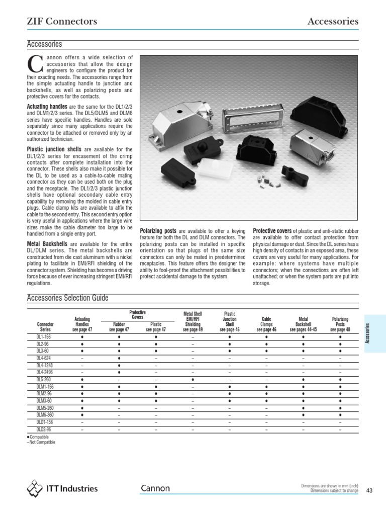 Zif Connector | PDF | Electrical Connector | Components