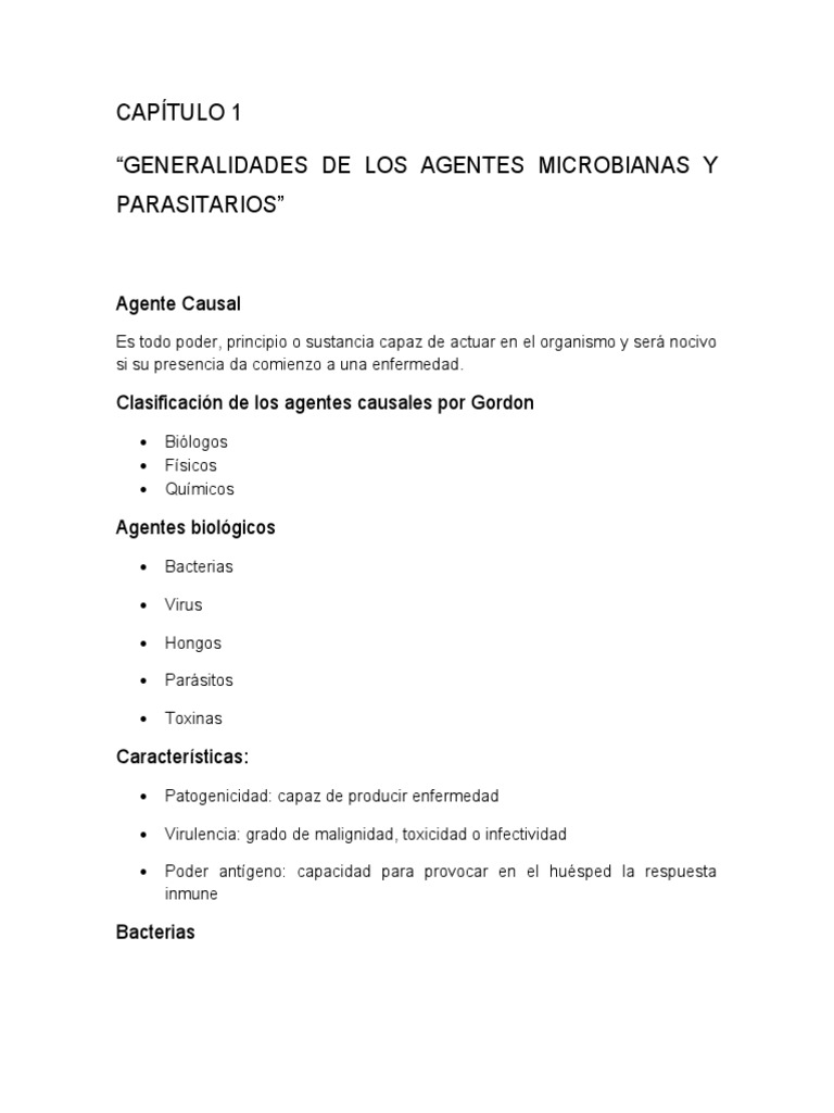 Generalidades de Los Agentes Microbianos | PDF | Las bacterias | Nucleo ...