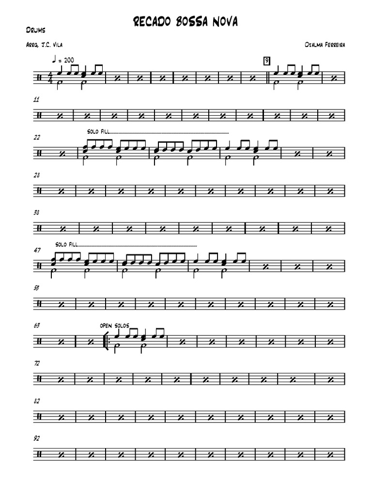 RECADO BOSSA NOVA - Drums - 2021-09-16 1935 | PDF