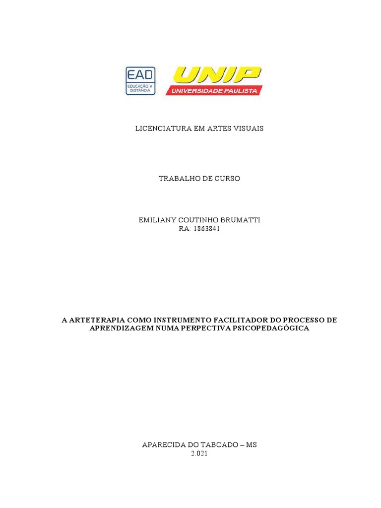 TCC Unip | PDF | Aprendizado | Arteterapia