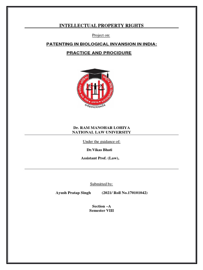 Ipr Ii Project | PDF | Patent | Biotechnology