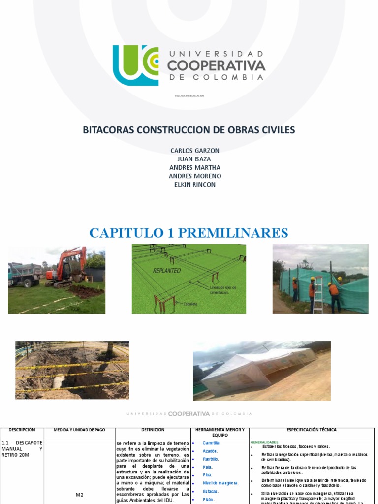 Diapositivas Bitacoras Official | PDF | Hormigón | Fundación (Ingeniería)