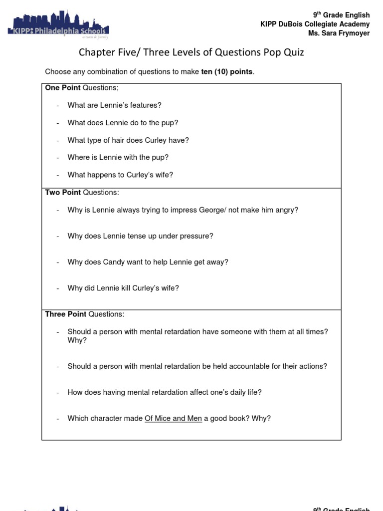 9th Grade English Quiz Prep | PDF