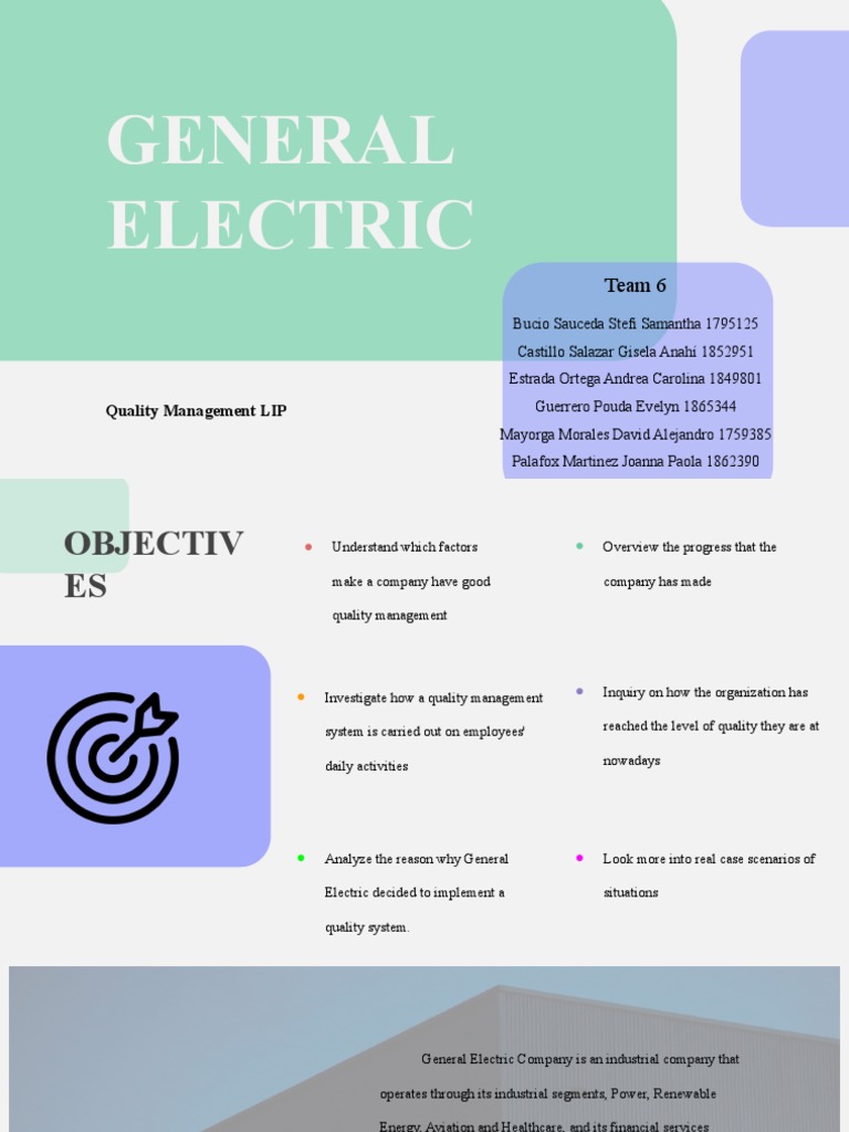 General Electric Quality Management Overview | PDF | Quality (Business ...