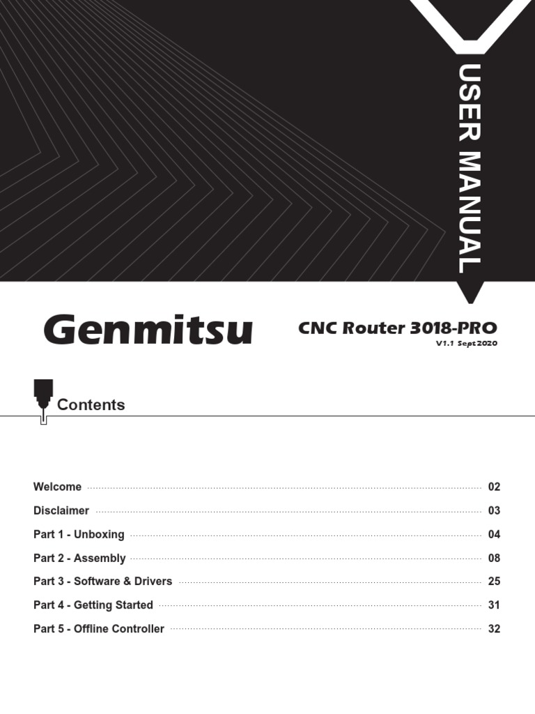 Genmitsu - 3018 - PRO - User - Manual - V1.1 - 202009 | PDF | Screw ...