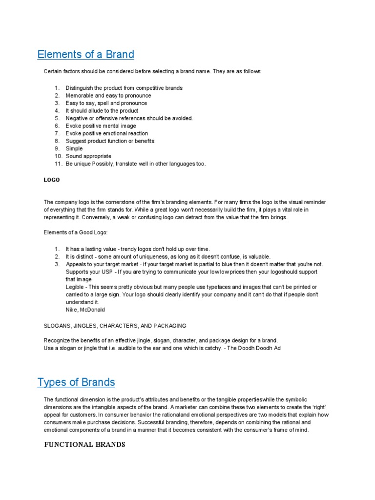 Elements of A Brand | PDF | Brand | Logos