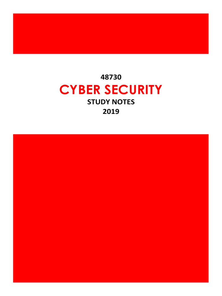 Cyber Security - Notes | PDF | Security | Computer Security
