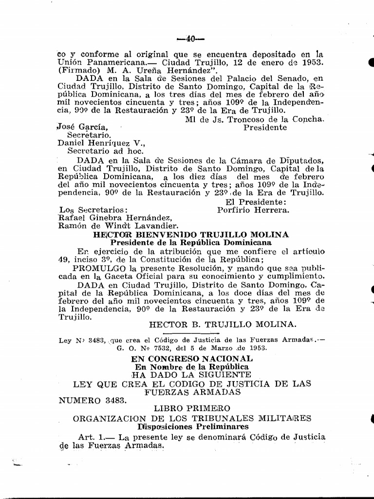 Codigo de Justicia Militar | PDF