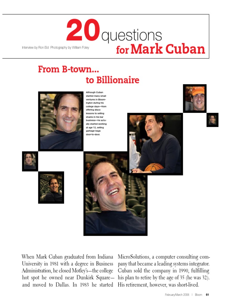 Mark Cuban | PDF | Prices | Indiana University Bloomington