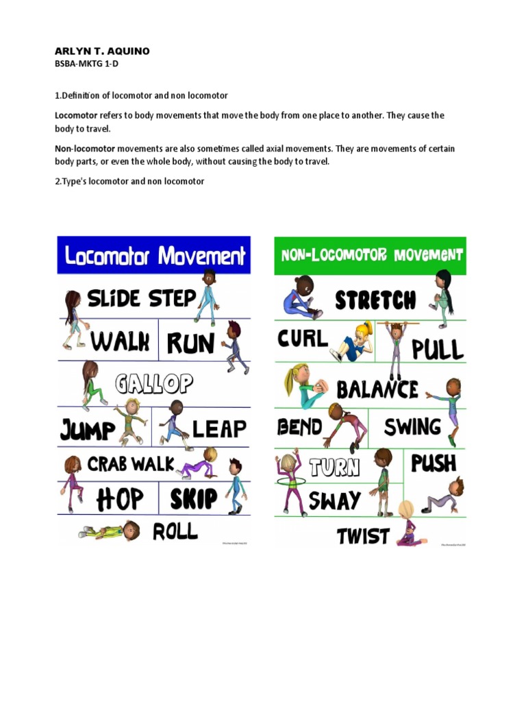 Non Locomotor and Locomotor | PDF