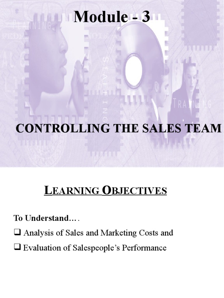 Module - 3: Controlling The Sales Team | PDF | Sales | Performance ...