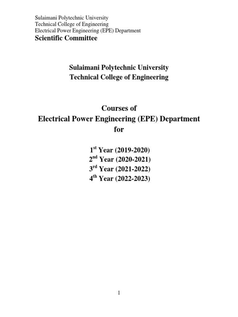 EPE Courses Bolona - 1st, 2nd & 3rd Stage | PDF | Institute Of ...