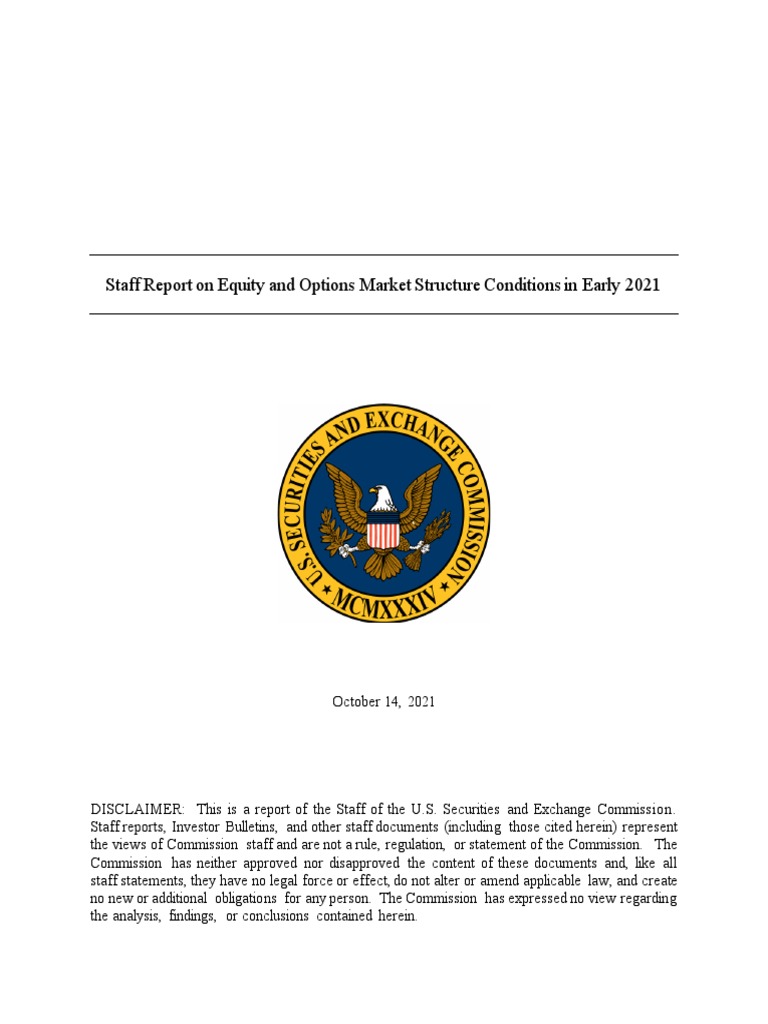 SEC GME Report | PDF | Securities (Finance) | Stocks