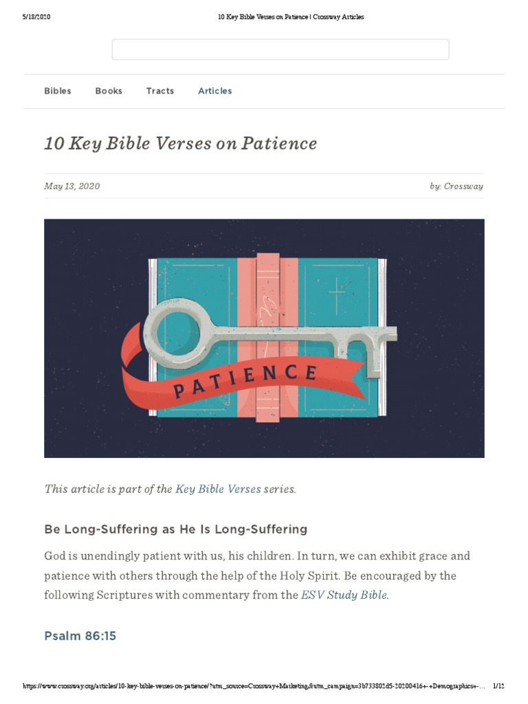 10 Key Bible Verses on Patience: An Analysis of Scriptures Encouraging ...
