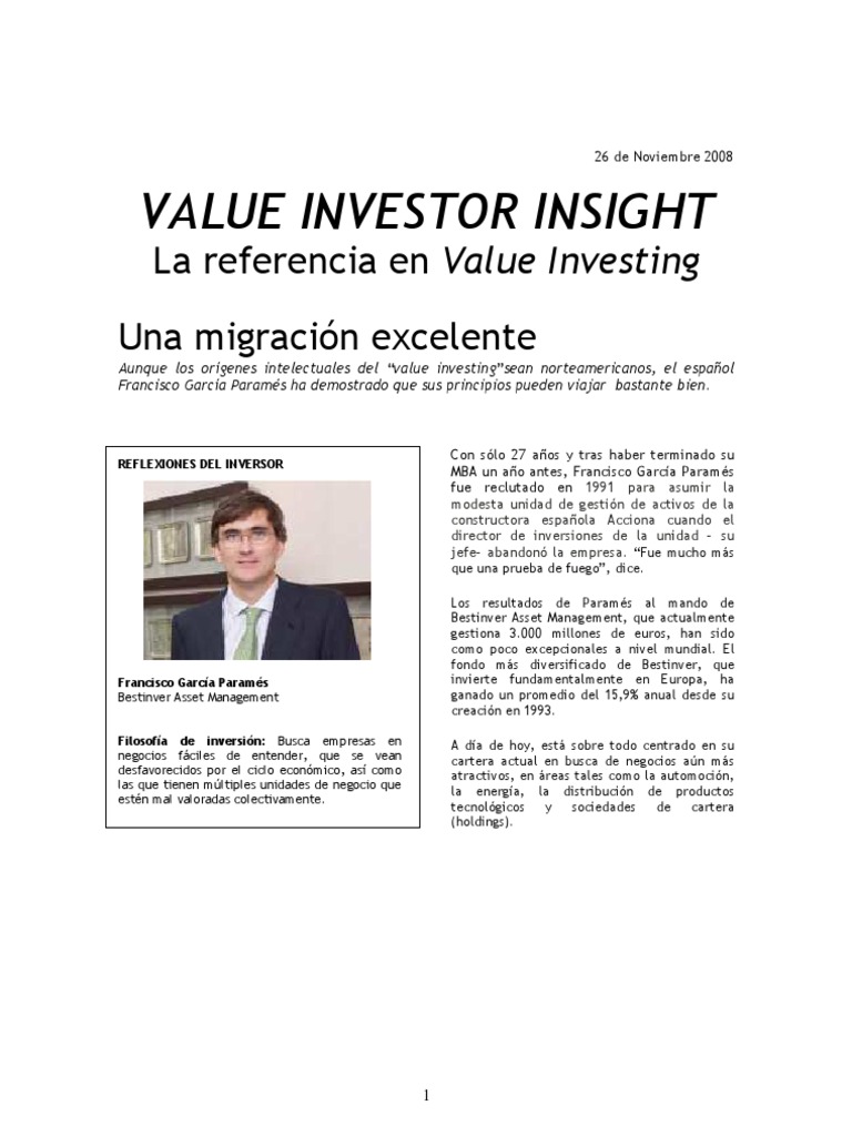 Value Investor Insight | PDF | Compartir (Finanzas) | BMW