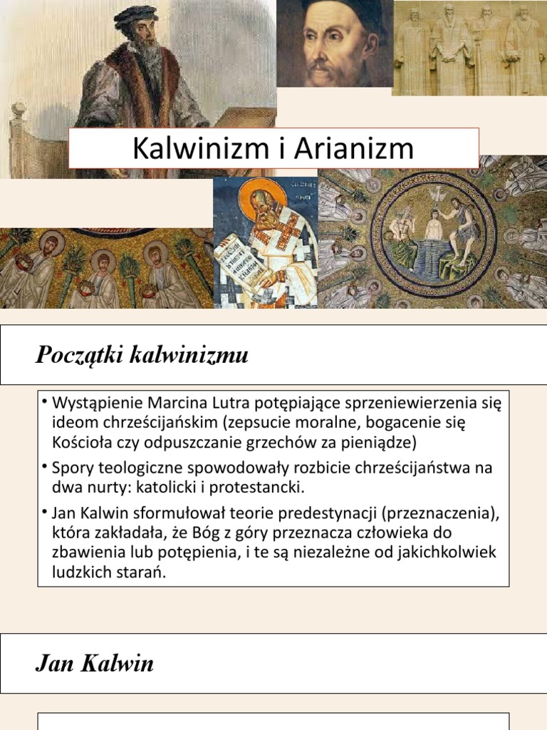 Kalwinizm I Arianizm | PDF