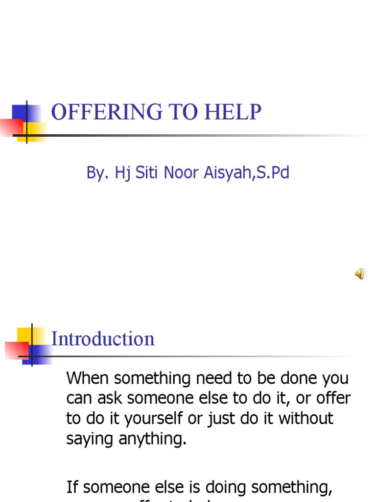 Ways to Offer and Accept Help | PDF
