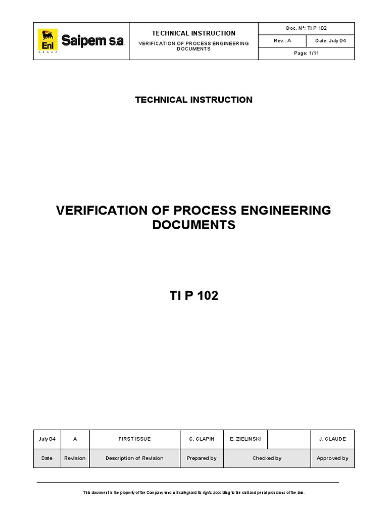 Verify Process Engineering Documents | PDF | Verification And ...