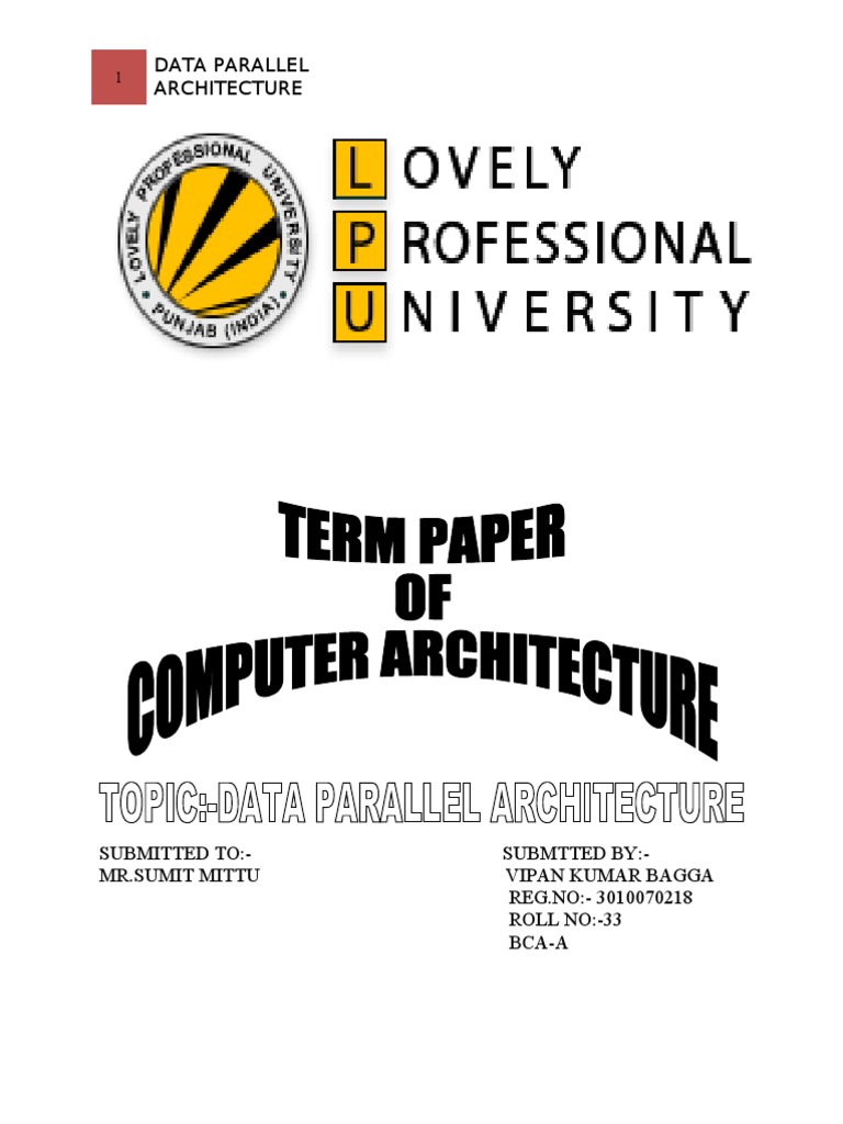 Data Parallel Architecture | PDF | Parallel Computing | Central Processing Unit