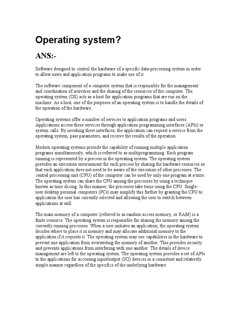 Oprating System | PDF | Office Equipment | Operating System
