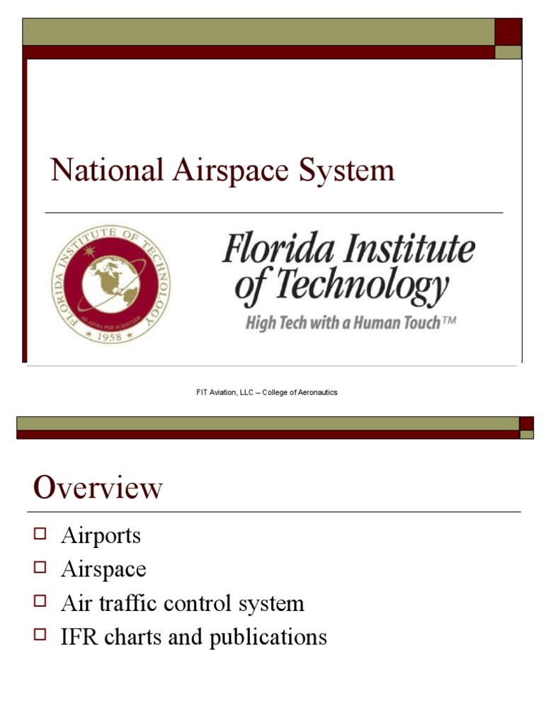 National Airspace System: FIT Aviation, LLC - College of Aeronautics ...
